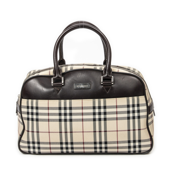 Burberry | Bags | Burberry Medium Boston In Brownbeige Nova Check ...